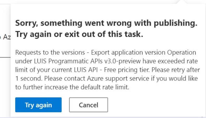 Add retry mechanism if luis build run into rate limiting issue · Issue #819 · microsoft ...