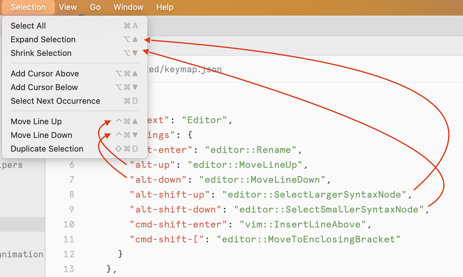Custom keybindings not reflected in macOS menu bar · Issue #6045 · zed-industries/zed · GitHub