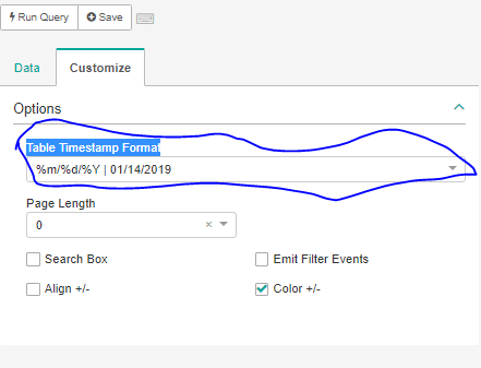 Unable to use Table Timestamp Format dropdown option · Issue #8428 ...