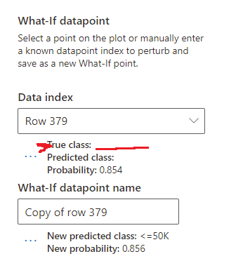[Error Analysis]: True class and predicted class missing from what if ...