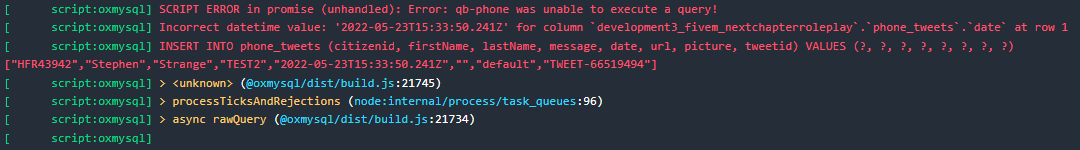 Fix Tweets Saving When You Get The Sql Date Error · Issue 263 · Qbcore Frameworkqb Phone · Github