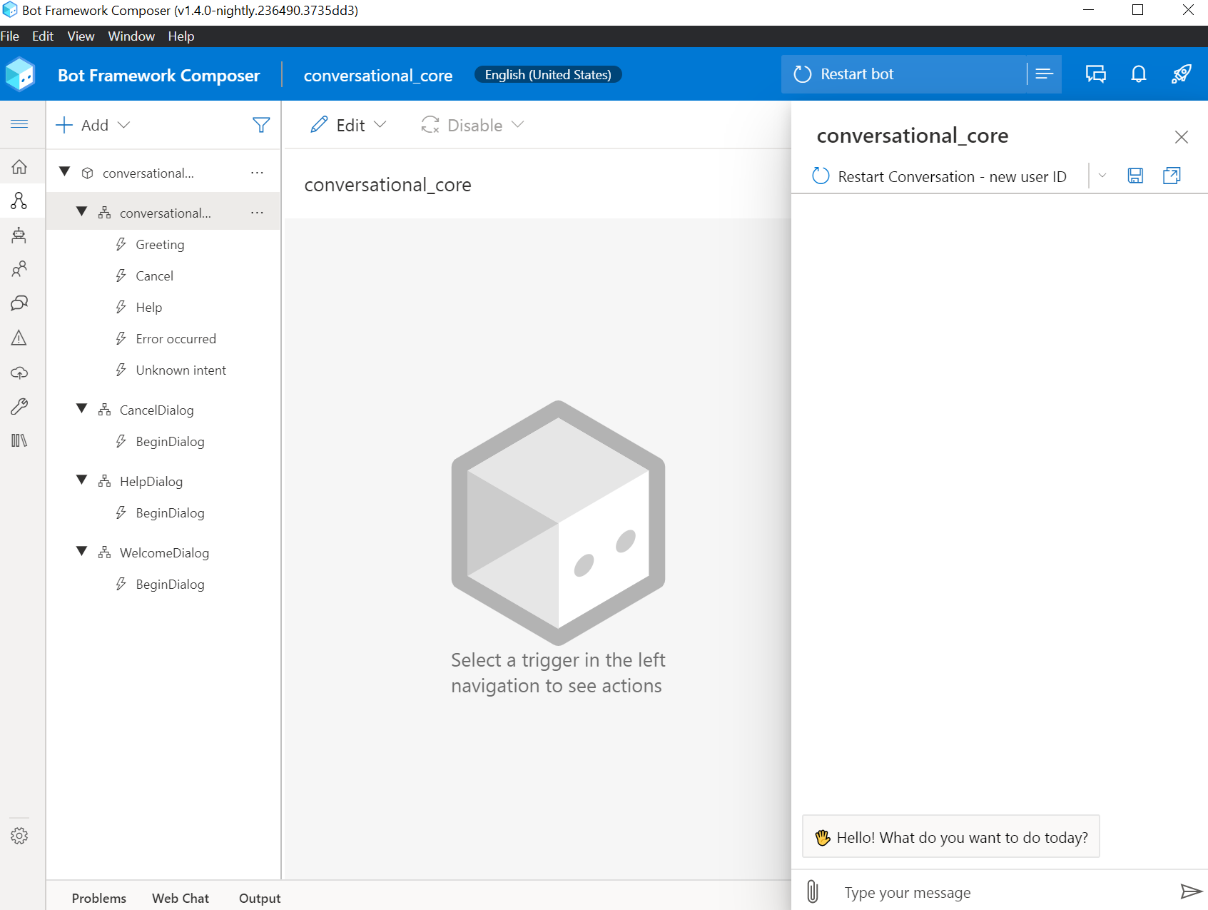On opening webchat, it says : 'Looks like I’m all mixed up. Let’s try ...