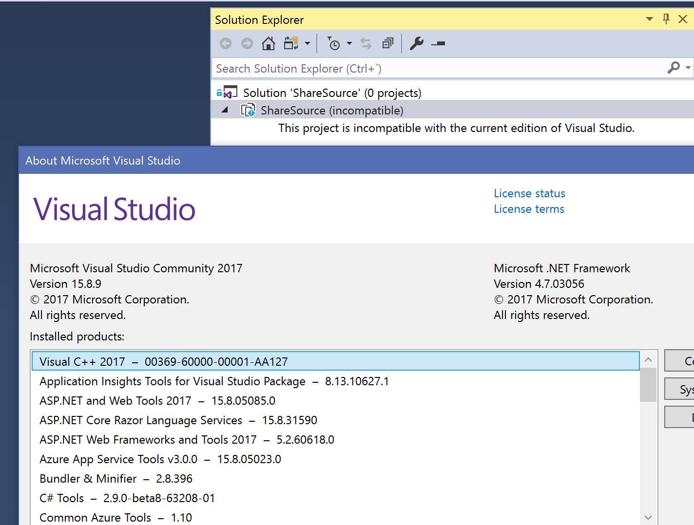 This project is incompatible with the current edition of Visual Studio · Issue #1024 · microsoft ...