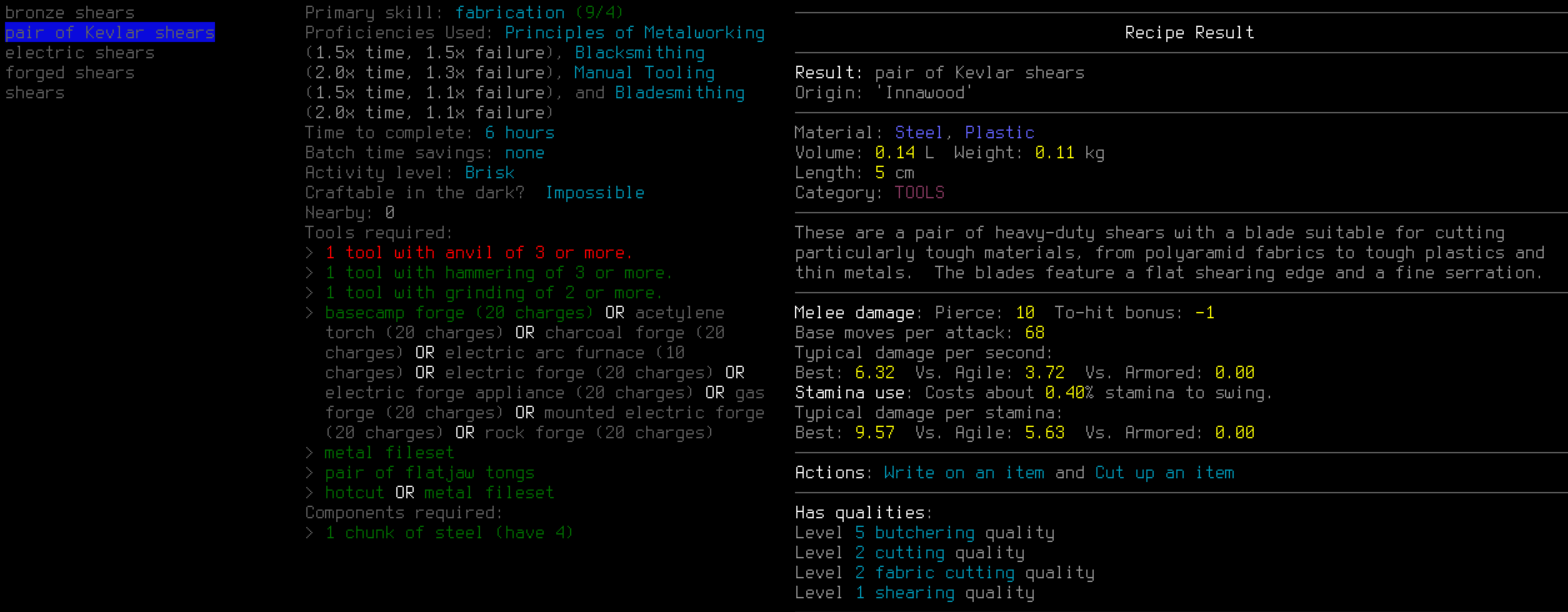(Innawoods) Tailor Kit does not have Shearing Quality despite ingredient tool · Issue #63843 ...