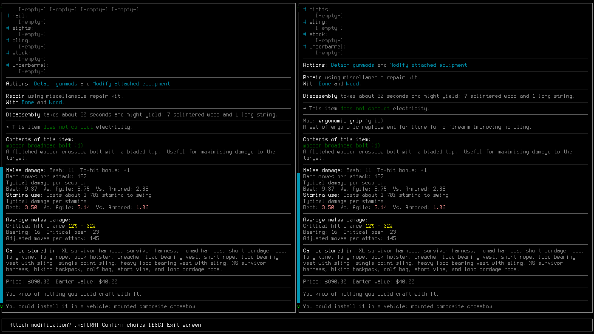 (Innawoods/DDA) Crossbow & Weapon Mod (Description) issues. · Issue #64101 · CleverRaven ...