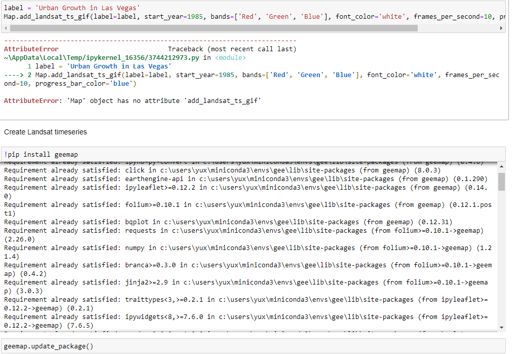 The error in geemap.landsat_timeseries · gee-community geemap · Discussion #788 · GitHub