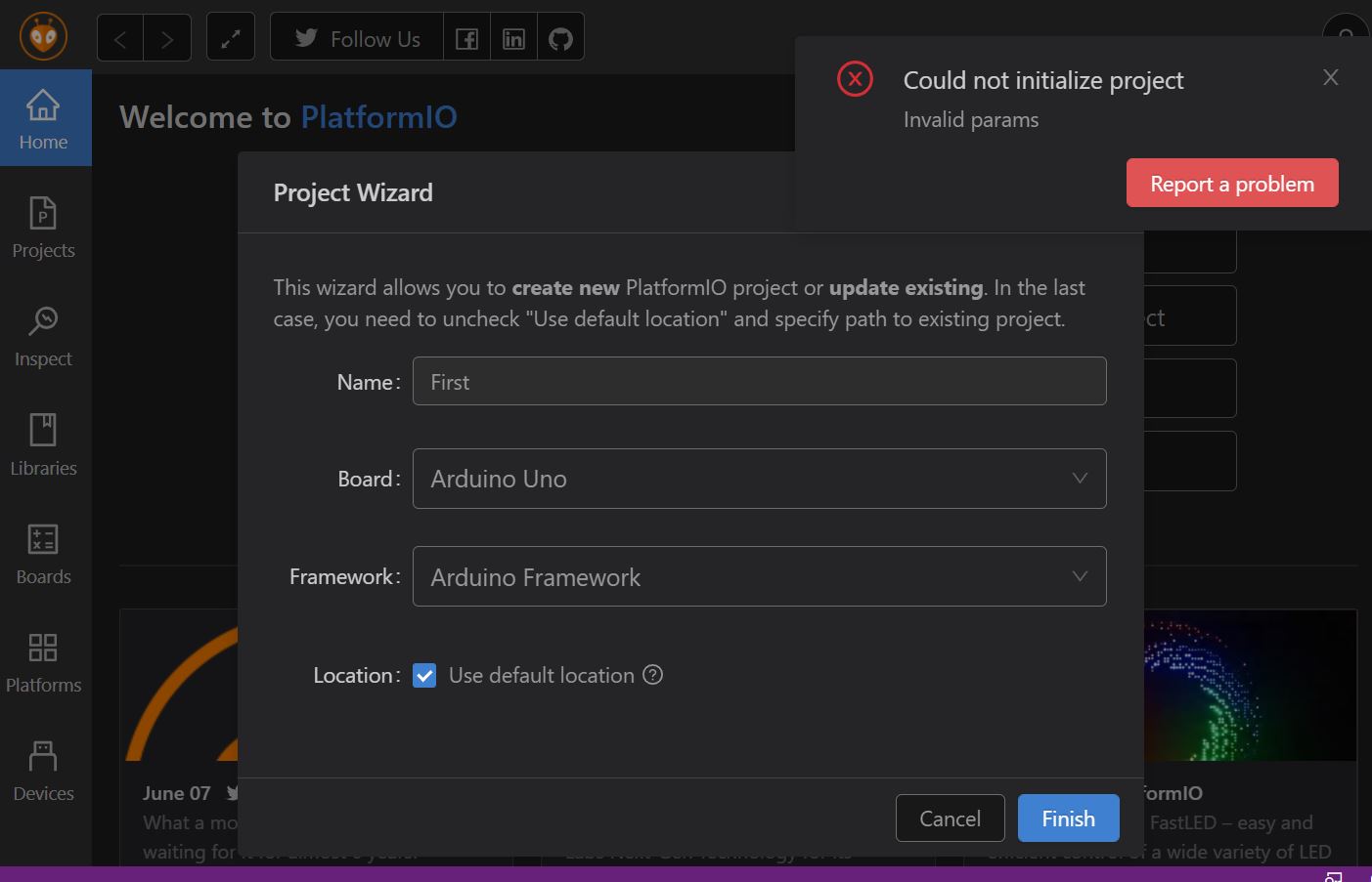 Could Not Initialize Project · Issue 4420 · Platformio Platformio Home