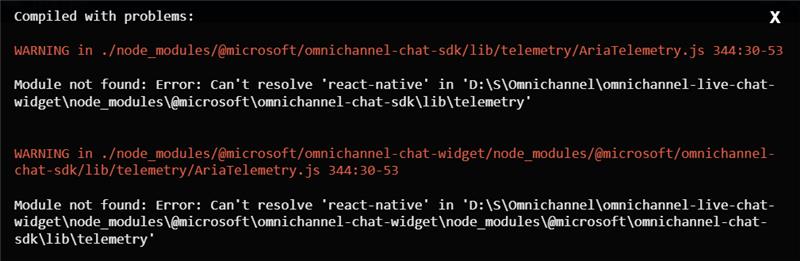 SDK refers to react-native which is not in SDK's package.json, and this causes build warnings ...