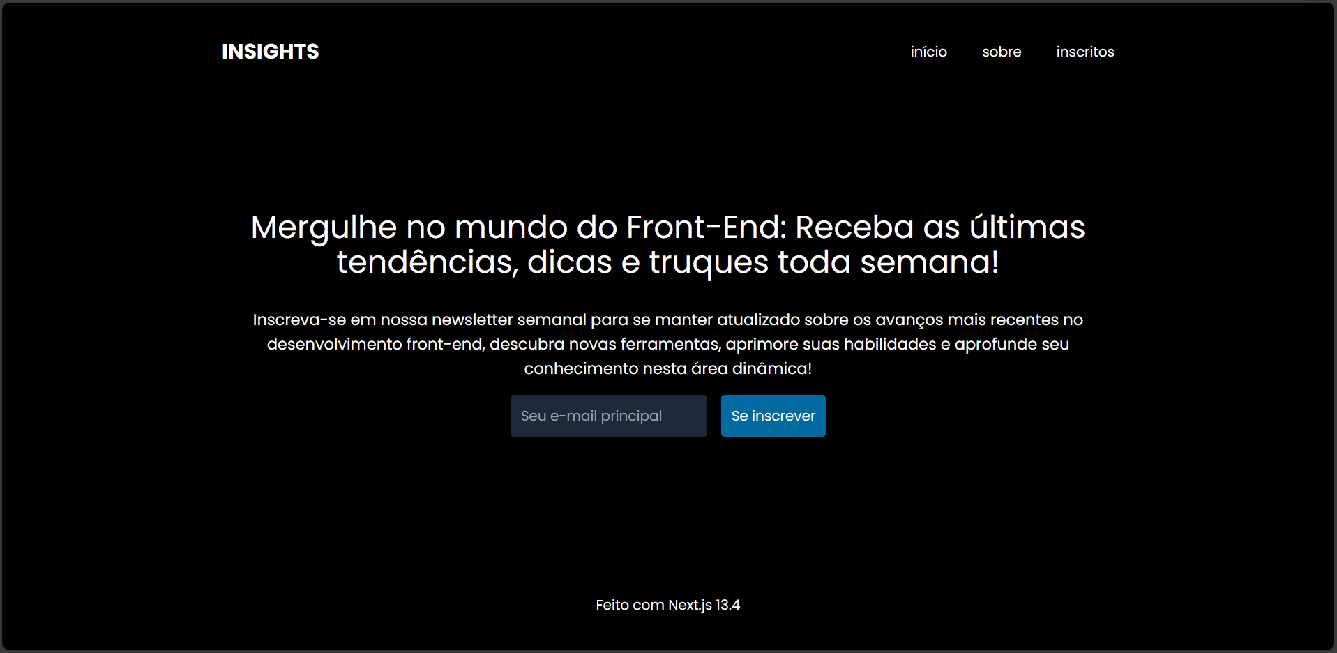 GitHub - OneBitCodeBlog/yt-next13-newsletter: Projeto criado para um tutorial sobre Next.js 13 ...