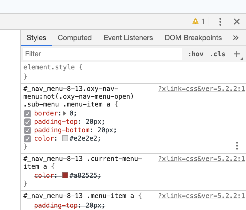 Css Incorrect For Current Menu Items · Issue 409 · Soflyyoxygen Bugs 