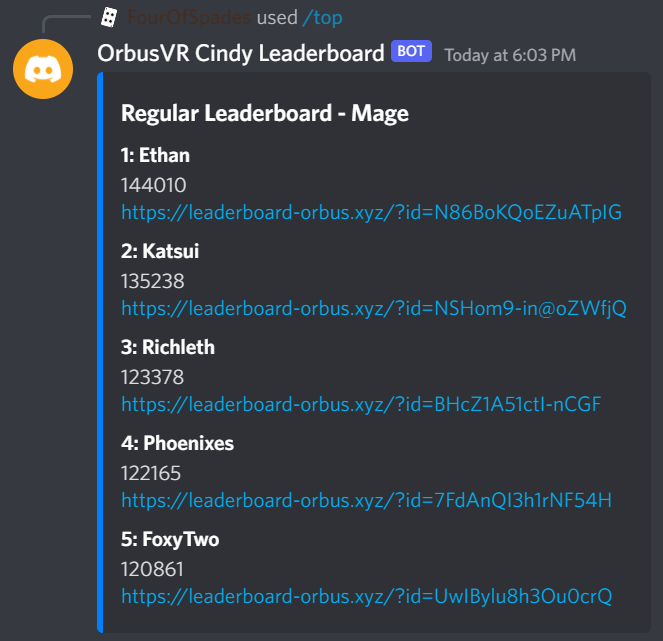 GitHub - FourOfSpades4/OrbusVR-Leaderboard-Bot: A Discord Bot for the OrbusVR Cindy Leaderboard ...