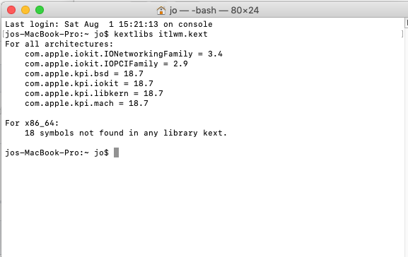 Compiled bundle fails to load driver kext under Mojave · Issue #1 · 1hbb/OpenIntelWireless ...