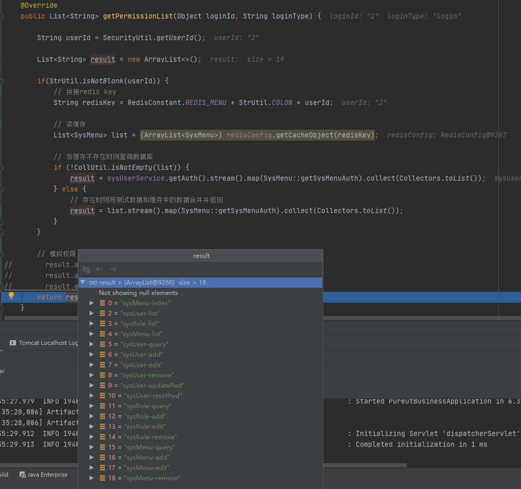 使用官方例子实现注解鉴权，正确返回了字符串集合，但是没有权限的话会抛出空指针异常 · Issue #197 · dromara/Sa-Token · GitHub