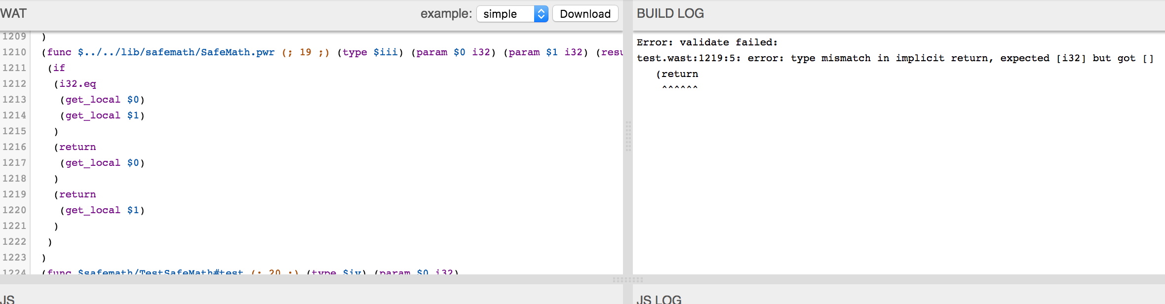 Error parsing WebAssembly text file: · Issue #179 · AssemblyScript/assemblyscript · GitHub