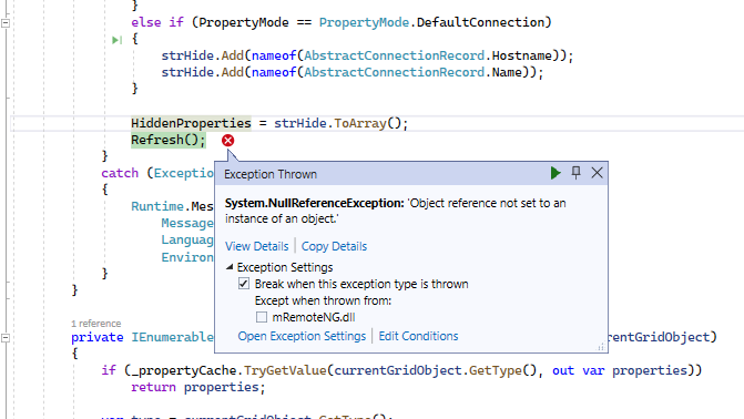 inheritance causes exception? · Issue #2075 · mRemoteNG/mRemoteNG · GitHub