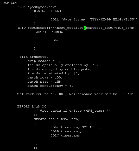 Issue with date format specifications · Issue #828 · dimitri/pgloader · GitHub
