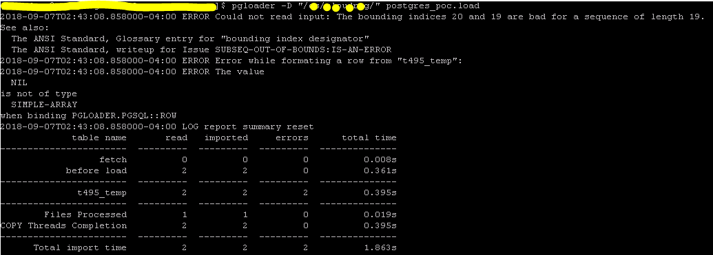 Issue with date format specifications · Issue #828 · dimitri/pgloader · GitHub