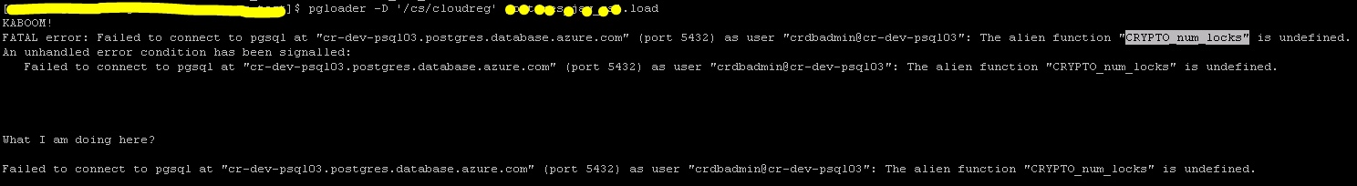 Error While Enabling SSL based connection in pgloader · Issue #866 · dimitri/pgloader · GitHub