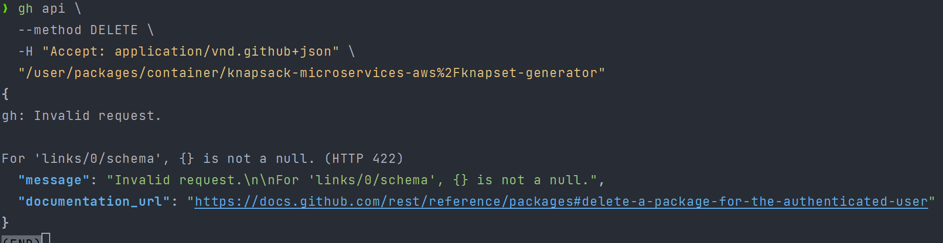 Can't delete a package with either CLI or UI · community · Discussion #40407 · GitHub