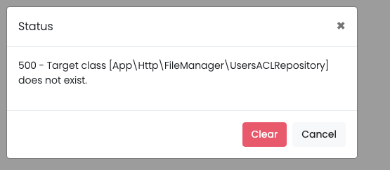 Target class doesn't exists · Issue #223 · alexusmai/laravel-file-manager · GitHub