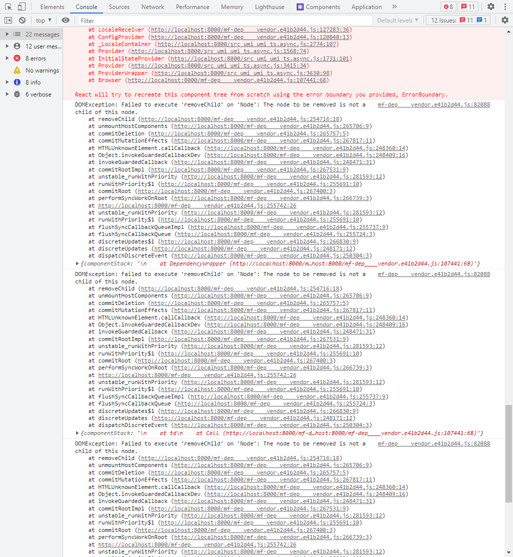 🐛 Bug 使用谷歌翻译页面后，编辑表格操作报错 · Issue 6194 · Ant Designpro Components · Github 