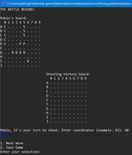 GitHub - PabloCuestaMorer/battleship-game: Battleship game project for ...