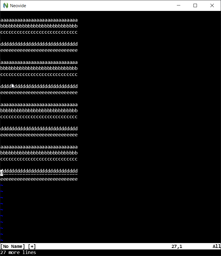 Some lines glitching visually after scrolling with Ctrl+Y/E w ...