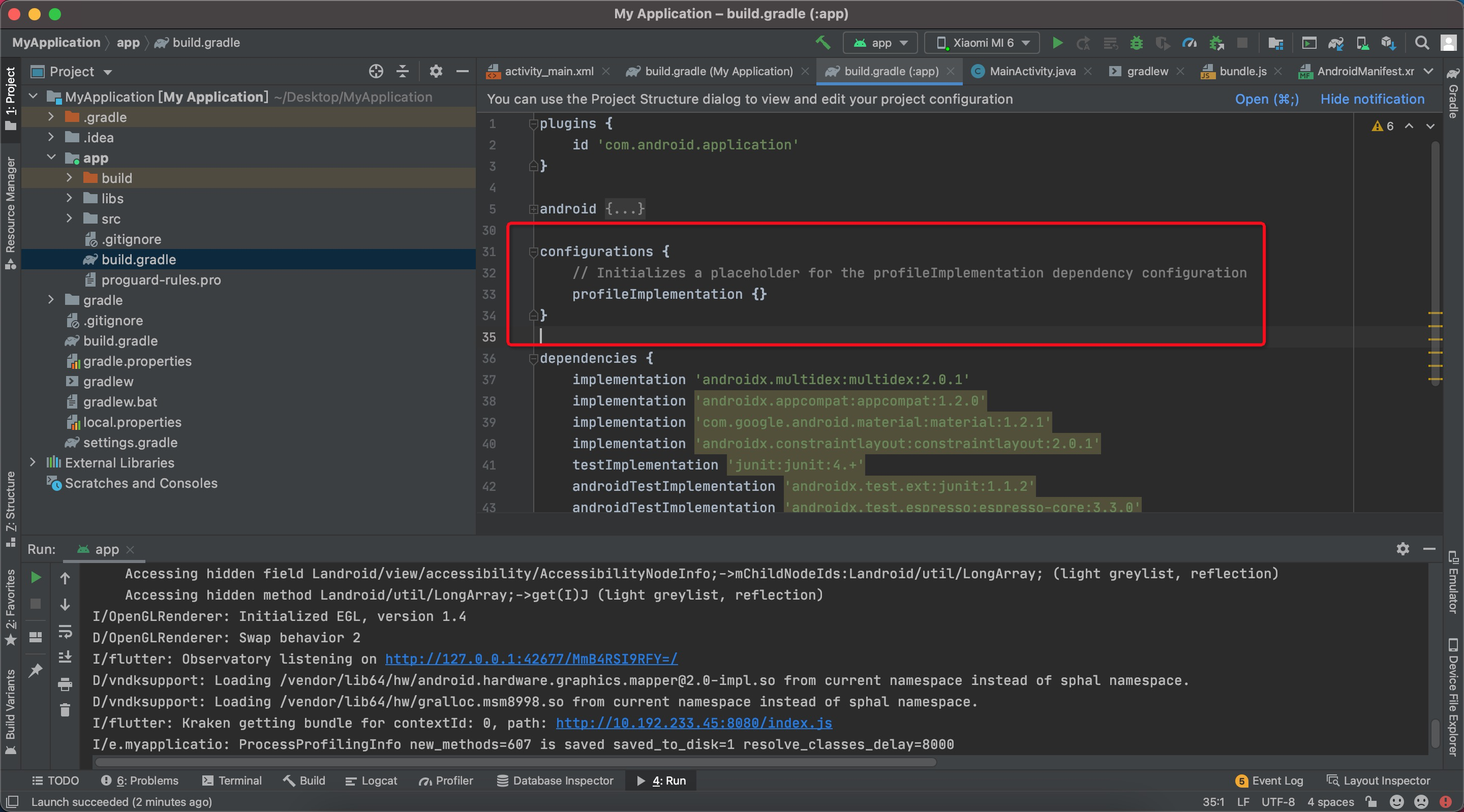 Could not find method profileImplementation() for arguments · Issue #222 · openkraken/kraken ...