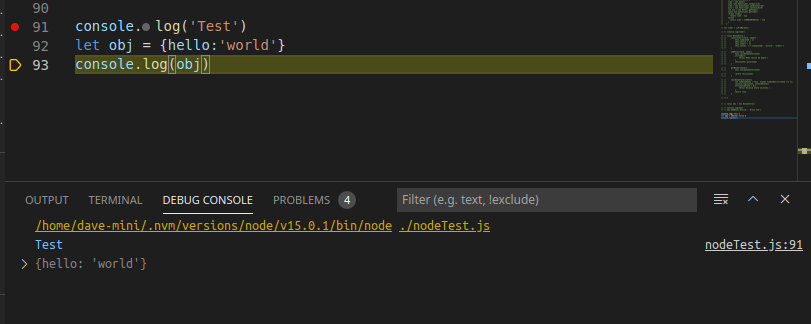 Debug Console Does Not Show Line Numbers If An Object Is In The Output 