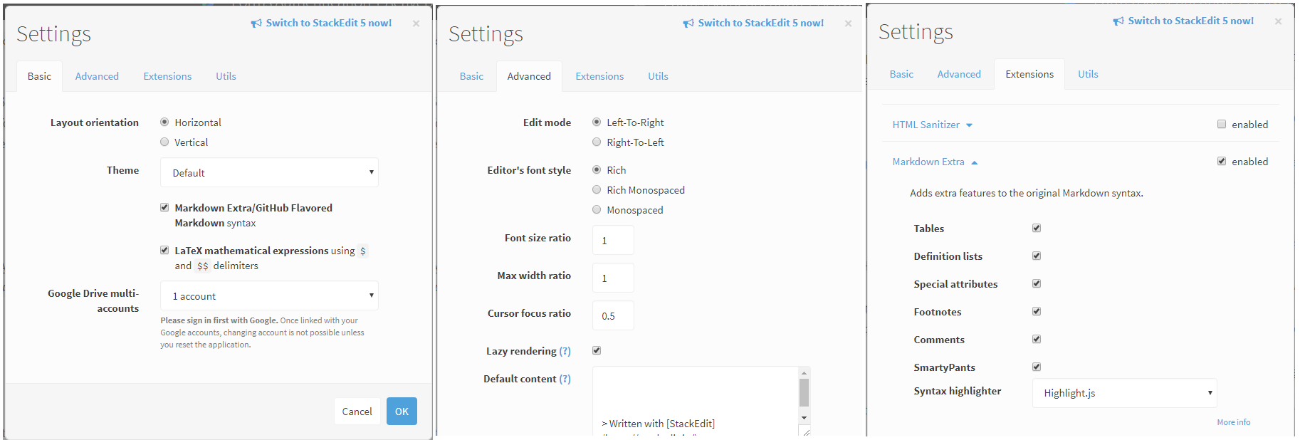 V4 -> V5 Migration Guide? · Issue #1205 · benweet/stackedit · GitHub