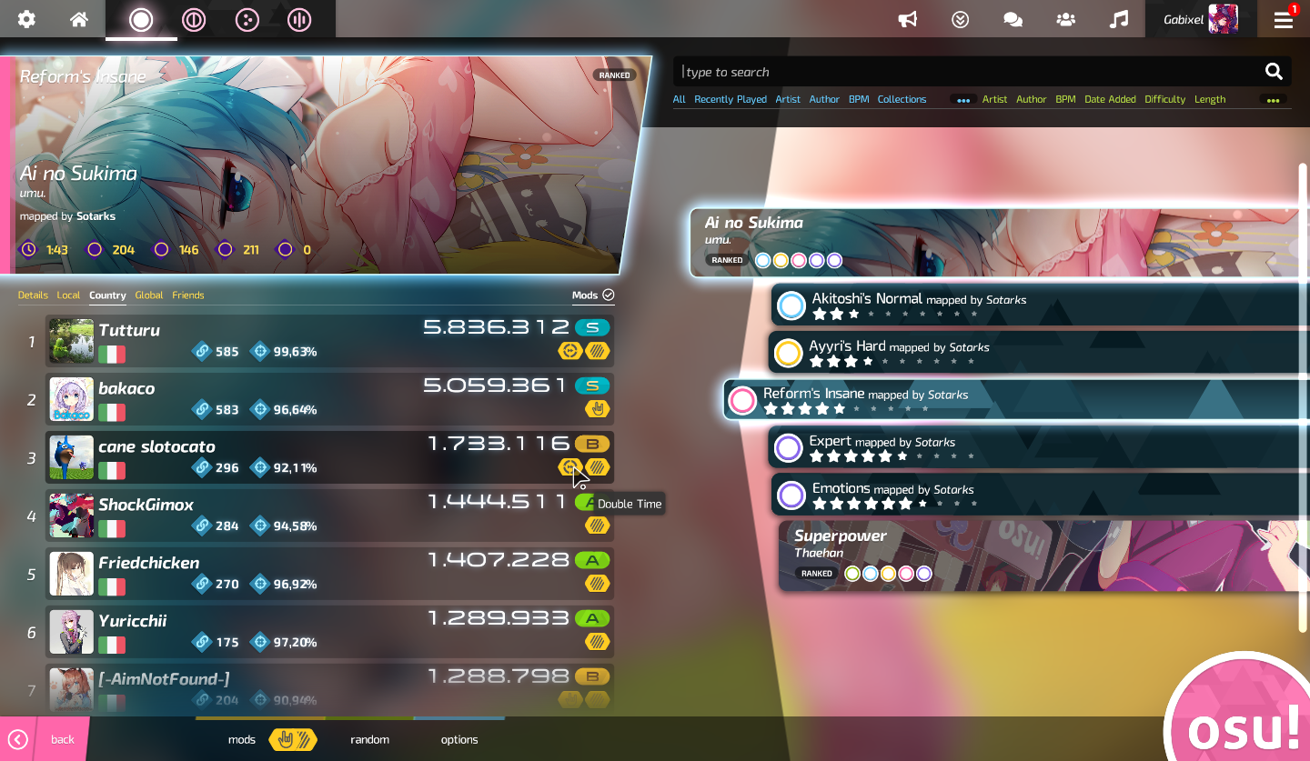 Mods Leaderboard doesn't show scores with only selected mods · Issue #5361 · ppy/osu · GitHub