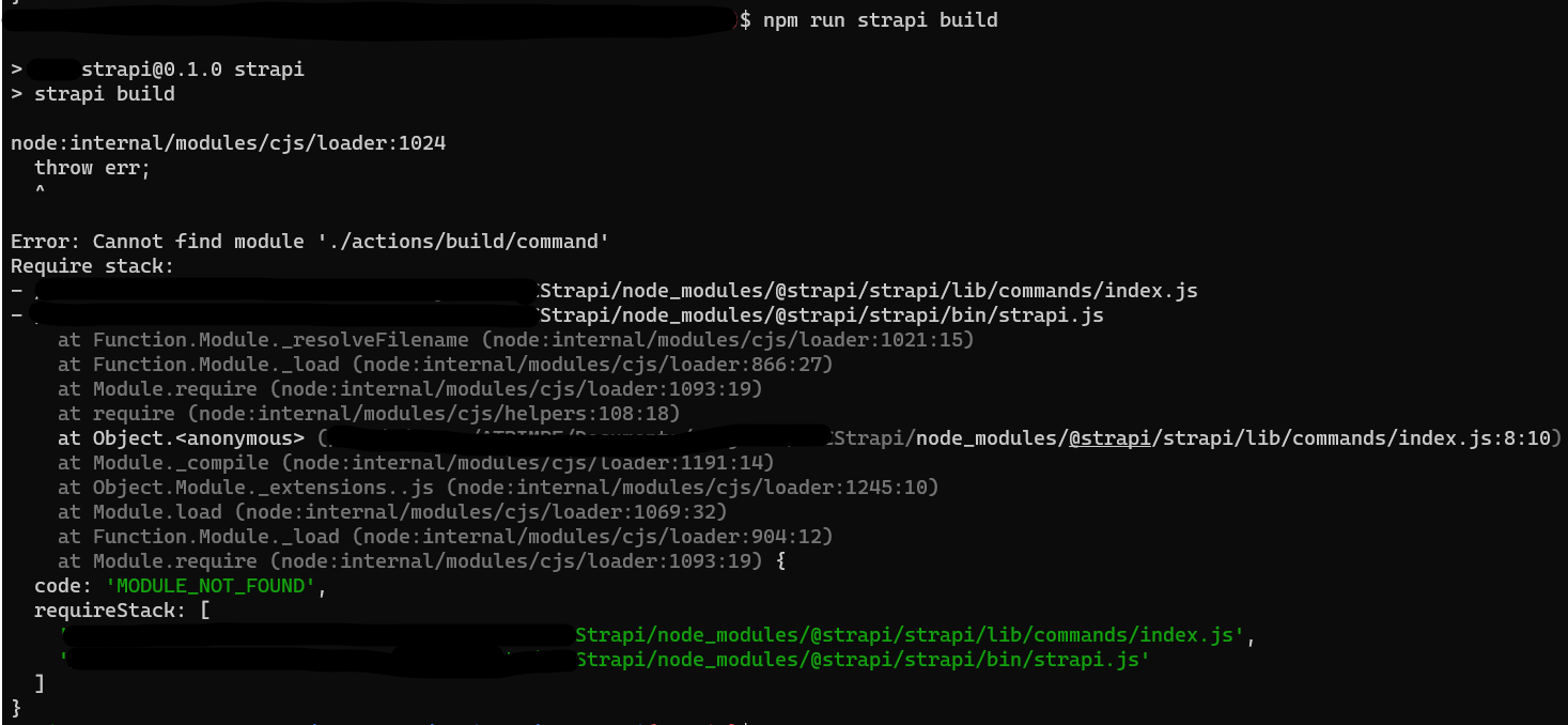 Strapi Build Not Working in v4.10.0 · Issue #16529 · strapi/strapi · GitHub