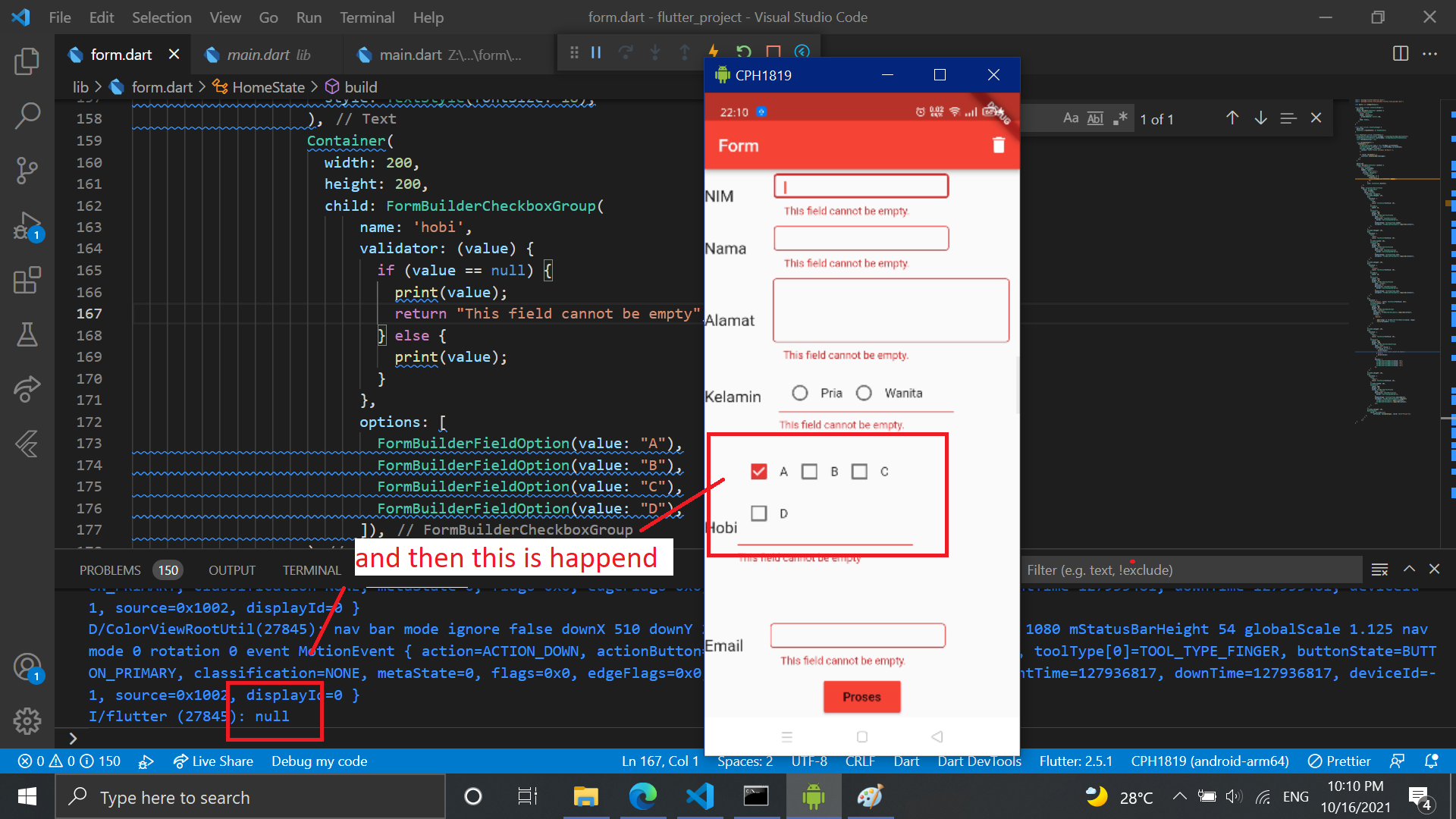 Formbuilderradiogroup Value Reseted But Not At The Ui Of The Checkbox · Issue 892 · Flutter