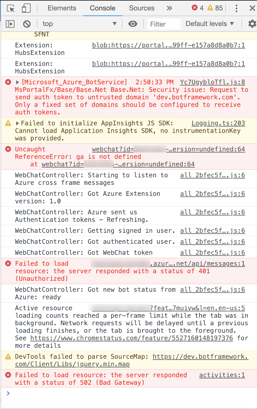 "Cannot post activity. Unauthorized.... jwt must be provided" · Issue #109 · microsoft ...