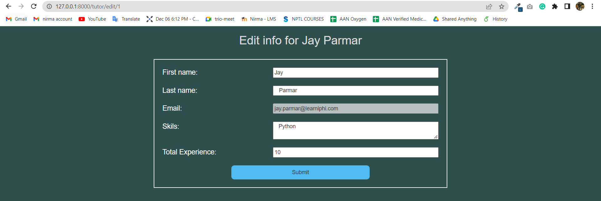 GitHub - jayparmar1301/tutor-crud-application: In this project I have ...