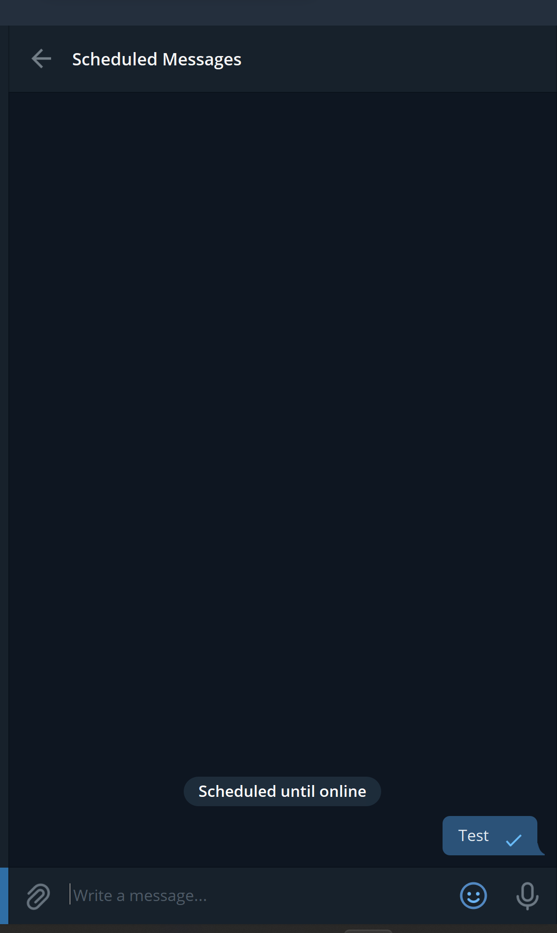 Call/videocall/search icons shouldn't be shown in scheduled messages section · Issue #2528 ...
