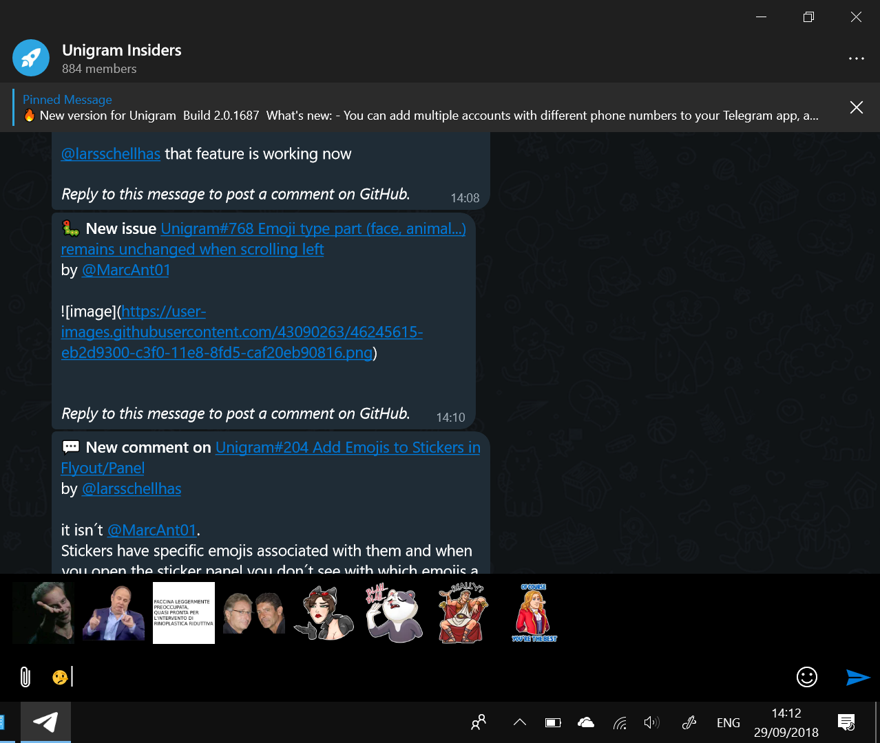 Add Emojis to Stickers in Flyout/Panel · Issue #204 · UnigramDev/Unigram · GitHub
