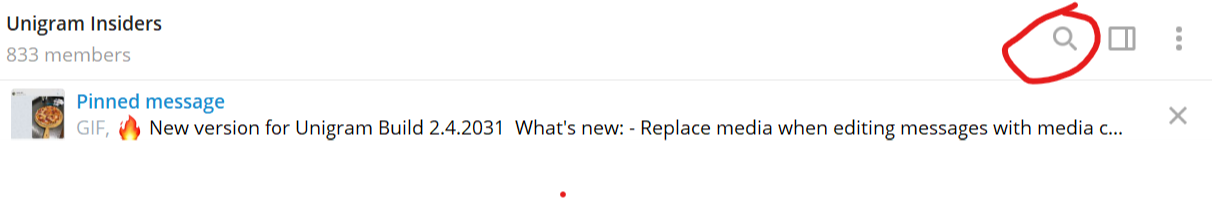 Search messages button directly in the chat as in Telegram Desktop · Issue #941 · UnigramDev ...