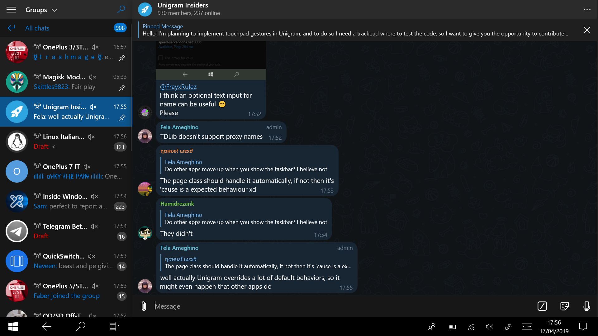 Optimise margins for tablet mode · Issue #1058 · UnigramDev/Unigram ...