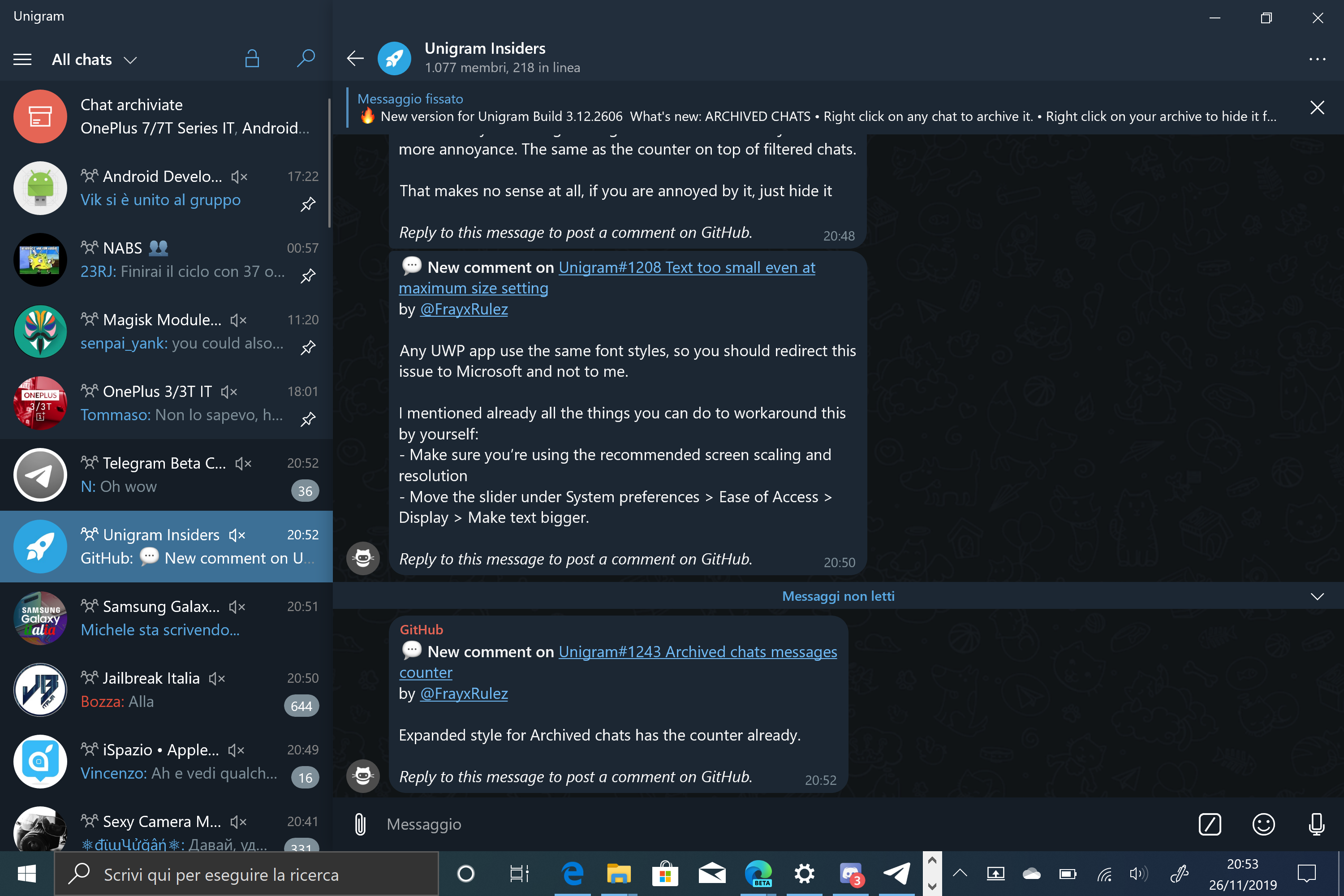 Archived chats messages counter not working when there are a lot of unread chats in the archive ...