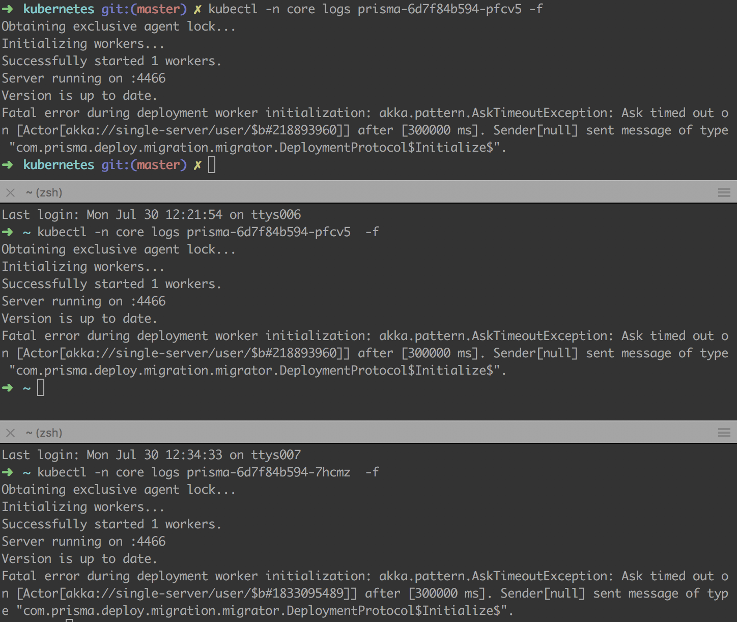 Kubernetes Multiple Replicas: akka.pattern.AskTimeoutException · Issue ...