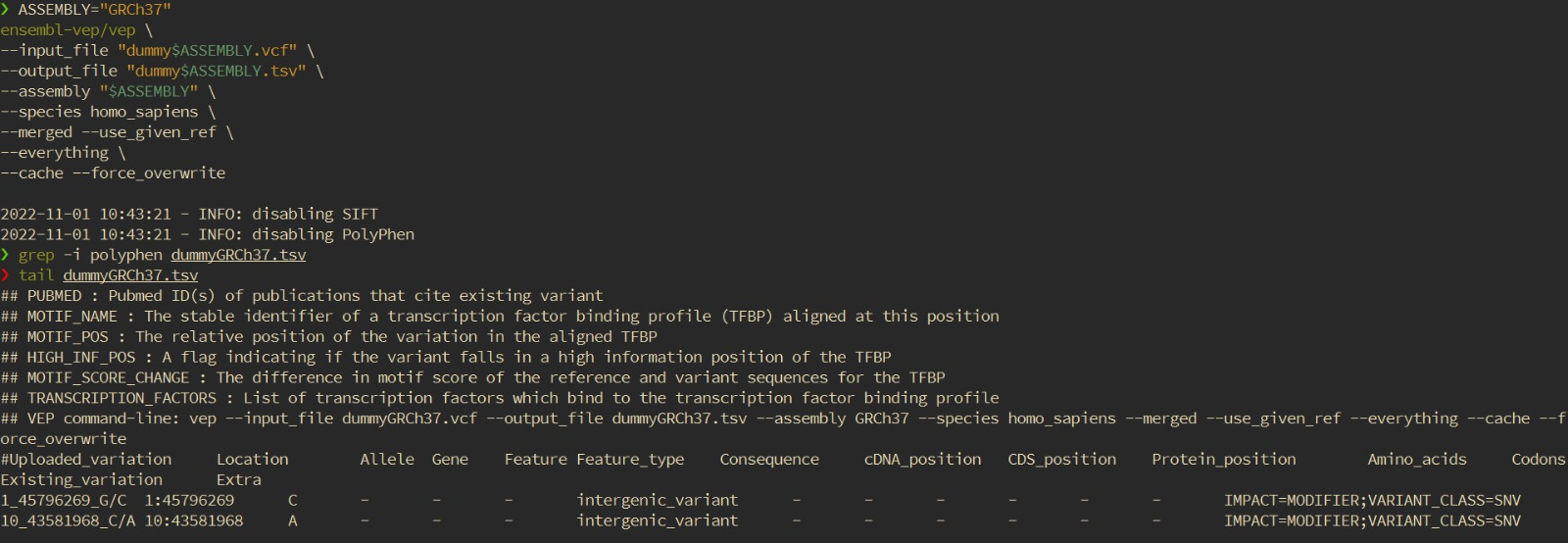 SIFT/PolyPhen getting disabled at GRCh37 · Issue #1296 · Ensembl/ensembl-vep · GitHub