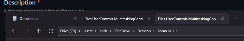 New tabs displaying Files.UserControls.MultitaskingCon... · Issue #6595 ...
