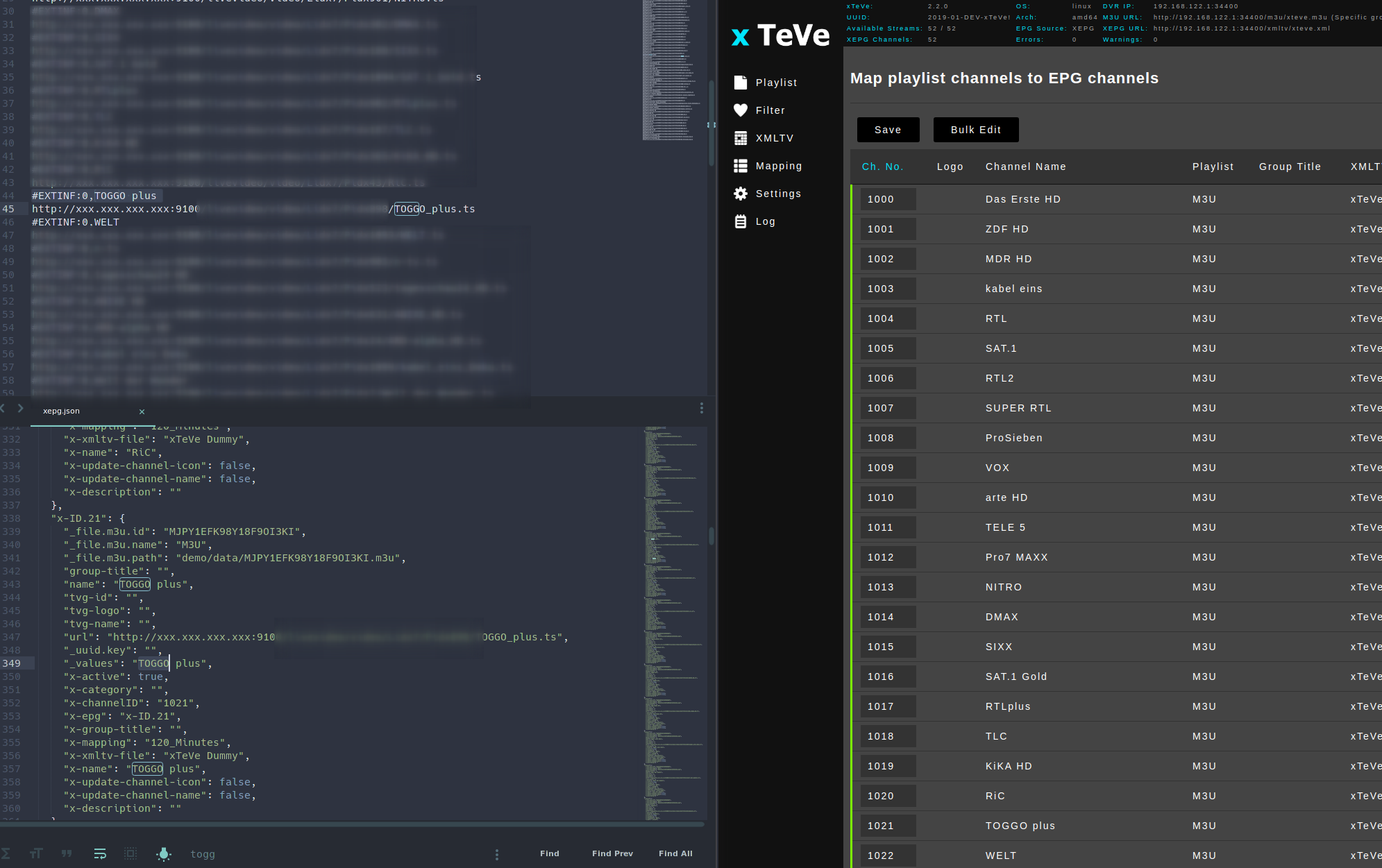 One channel gets changed within xepg.json with every restart of xTeVe · Issue #230 · xteve ...