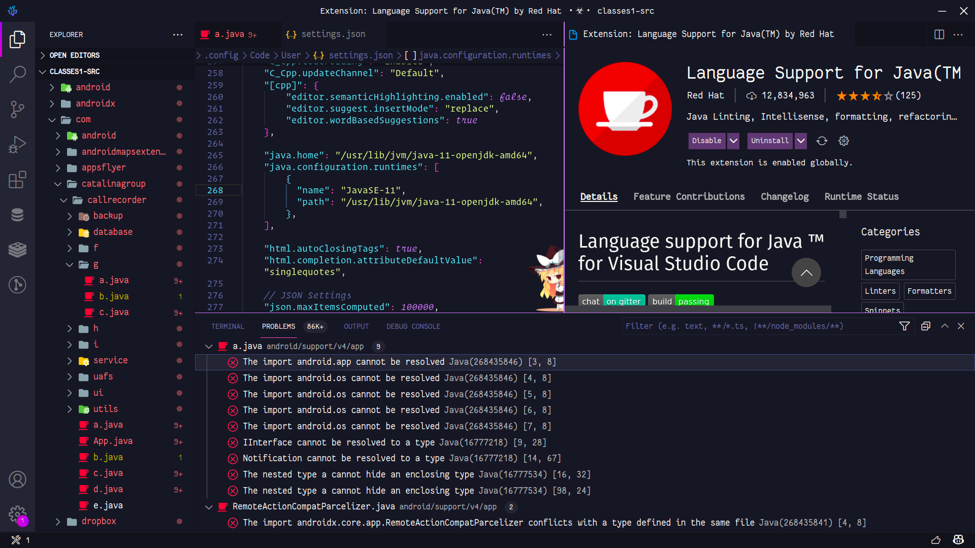 Java: Option to lint only opened/active file · Issue #137498 · microsoft/vscode · GitHub