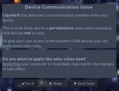 ERROR: unexpected OS error with Corsair HYdro H115i Platinum: OSError('Could not write to device ...