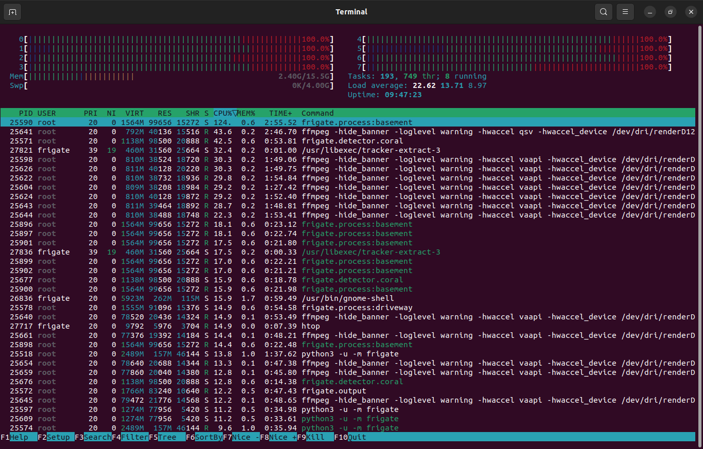 [Config Support]: CPU Running at 100% with Coral TPU · Issue #3836 ...