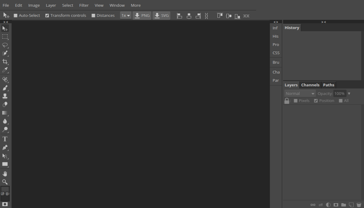 Move History Tab to Small Dock · Issue #1663 · photopea/photopea · GitHub