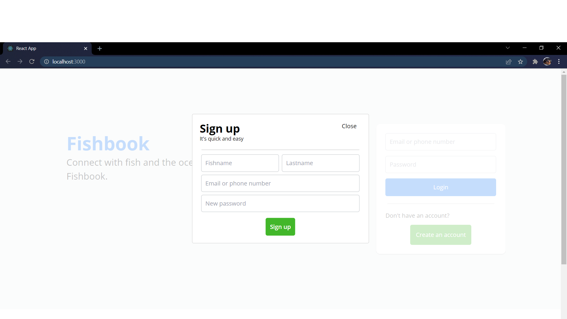 GitHub - chryzxc/fishbook_reactjs: Facebook Web Clone