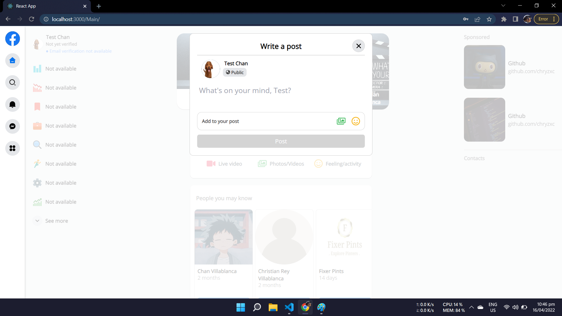 GitHub - chryzxc/fishbook_reactjs: Facebook Web Clone